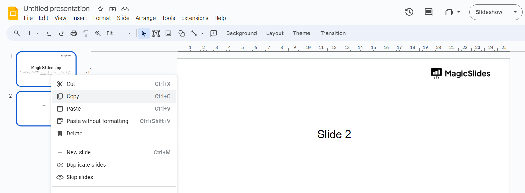 How to merge multiple Google Slides into one in few steps