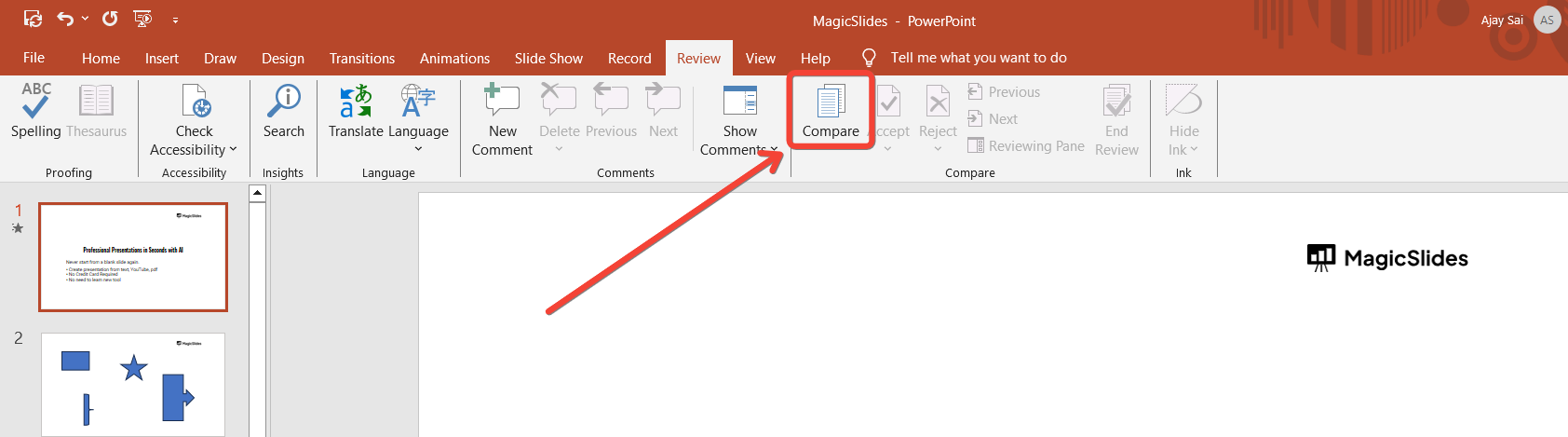 How to track changes in PowerPoint