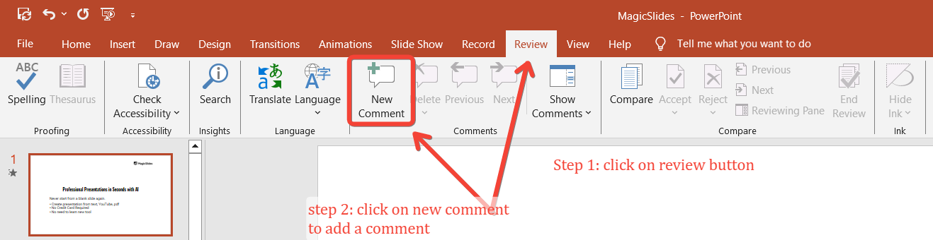 How to track changes in PowerPoint