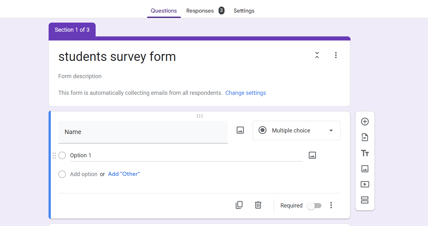 How to add answers to Google Forms