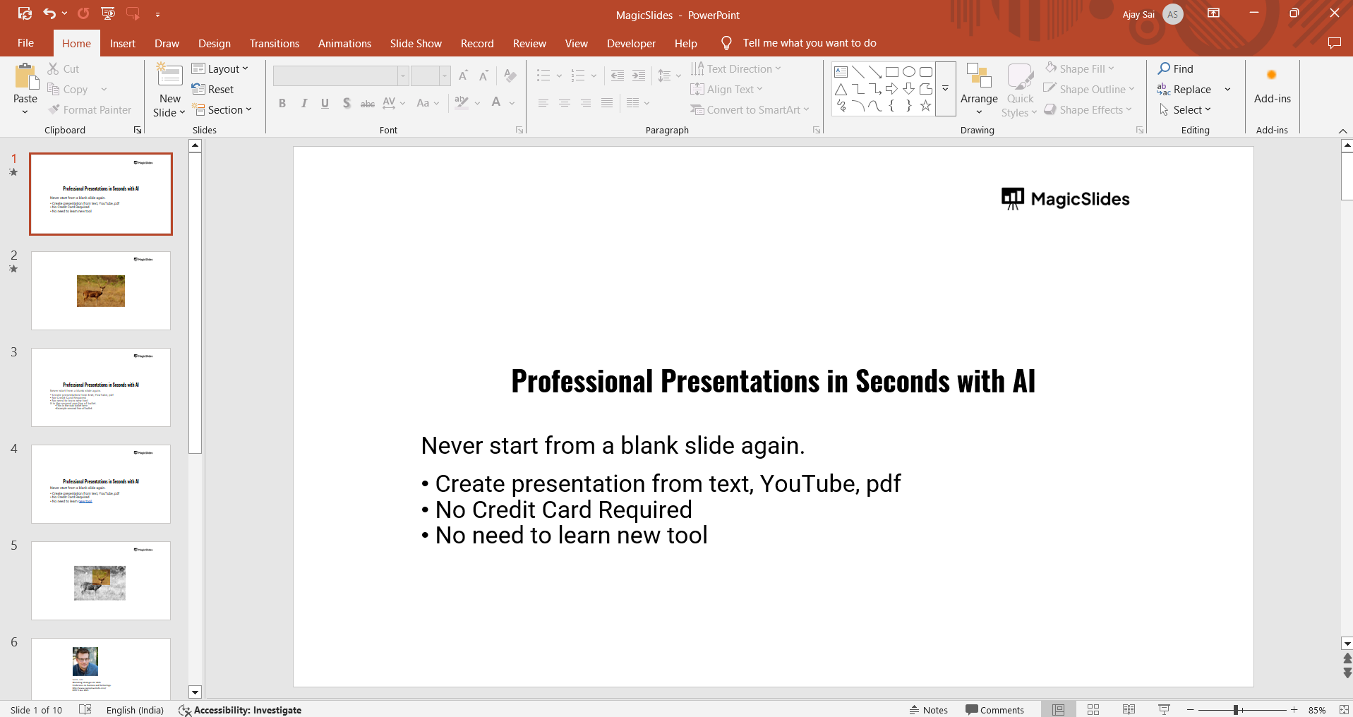 How to Adjust Slide size in PowerPoint