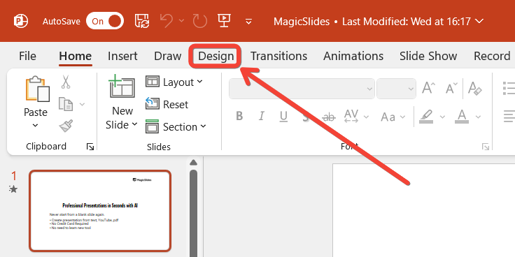 How to change Landscape to portrait in PowerPoint