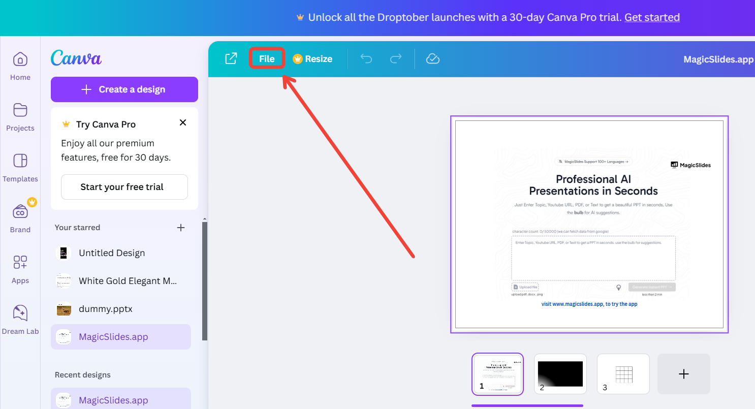 How to get Ruler in Canva