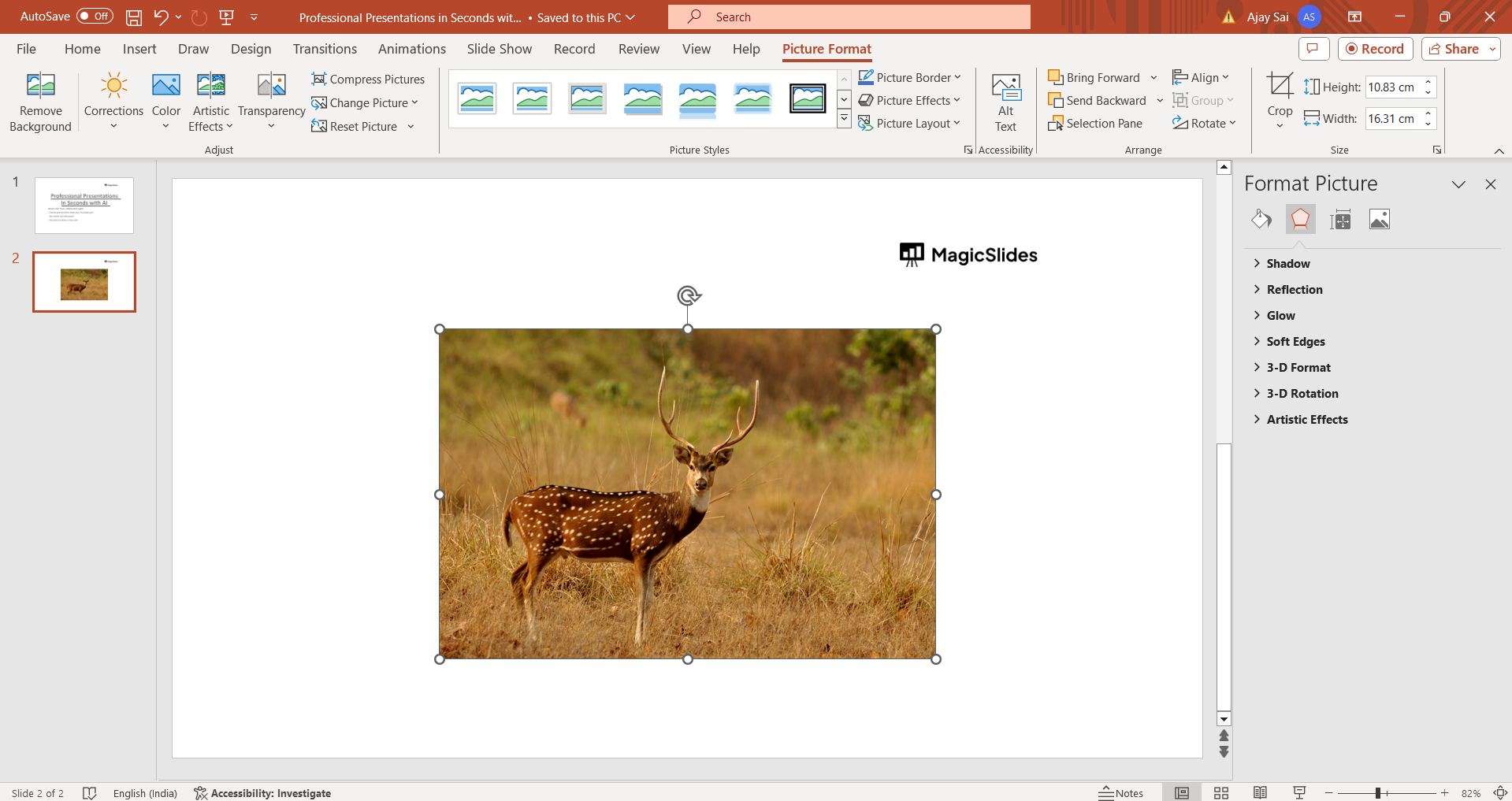 How to mirror an image in PowerPoint