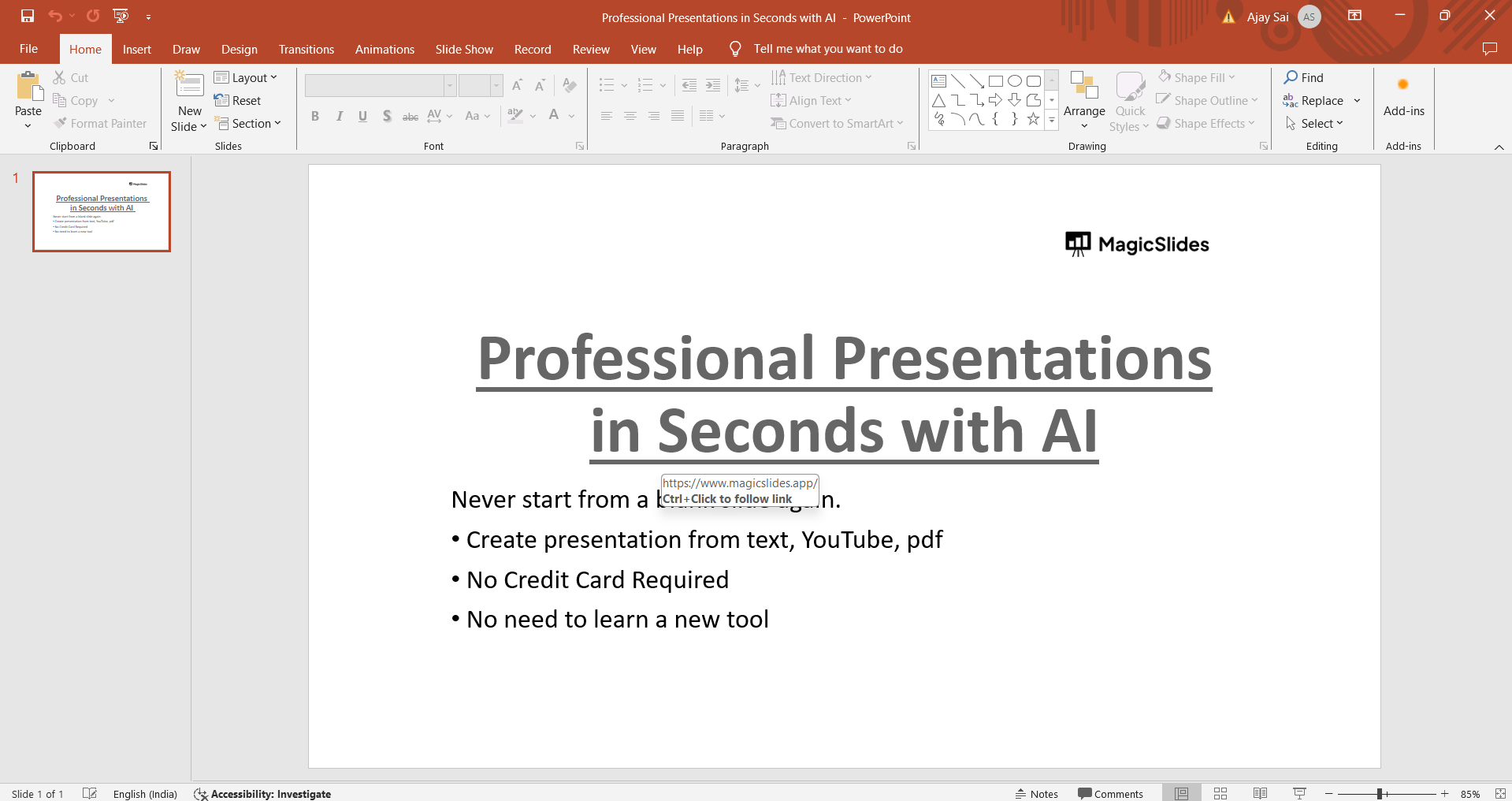 How to remove all animations from PowerPoint
